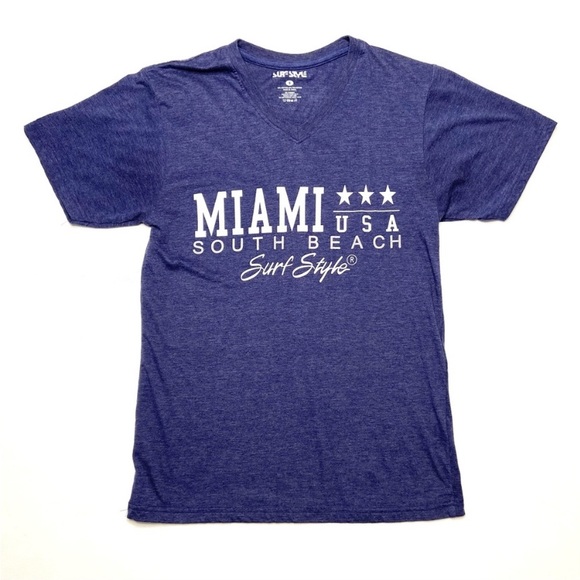 surf style | Shirts | Surf Style Miami South Beach Logo T Shirt | Poshmark
